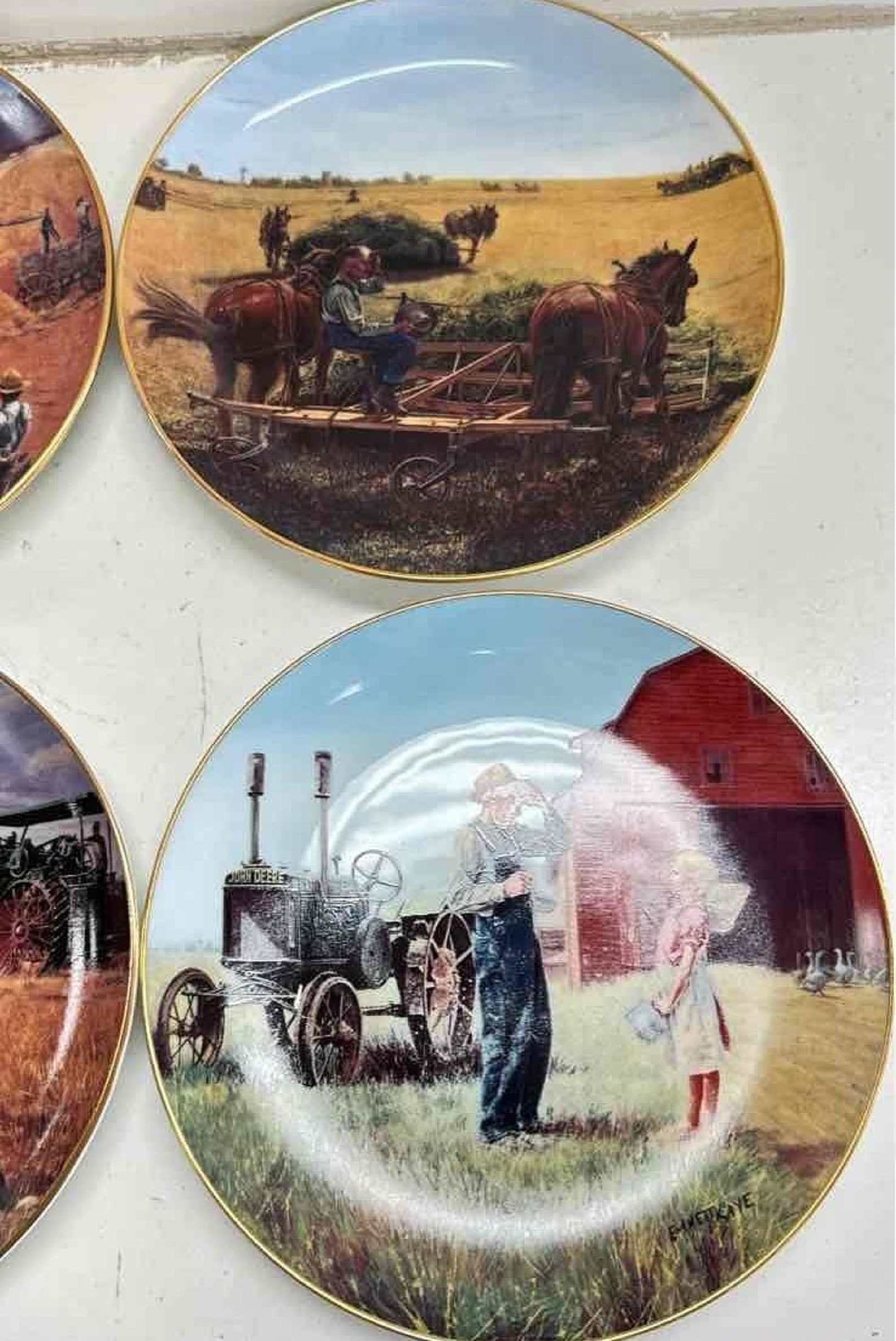 Collectible Farm Plates Set of 8 - Etsy