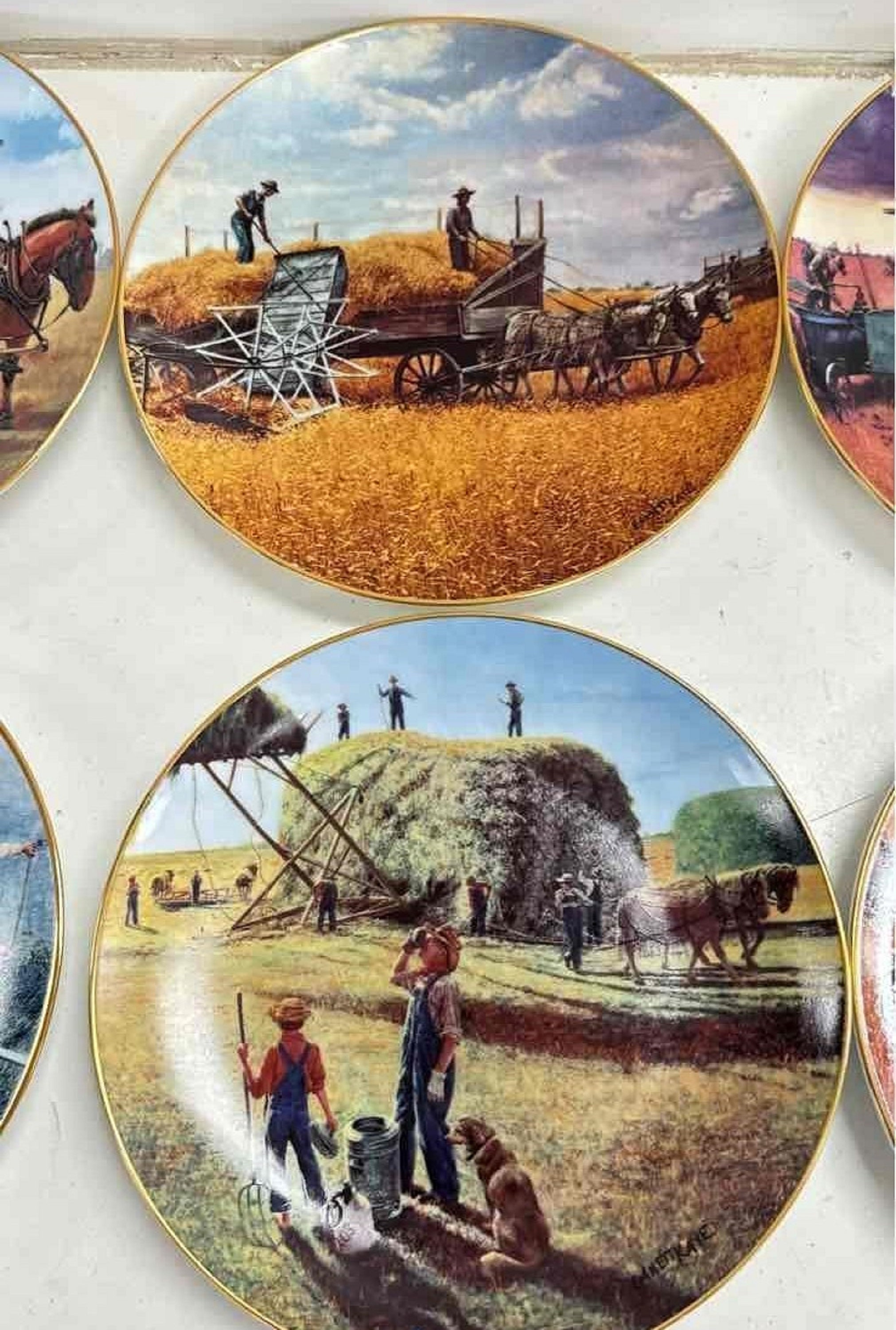 Collectible Farm Plates Set of 8 - Etsy