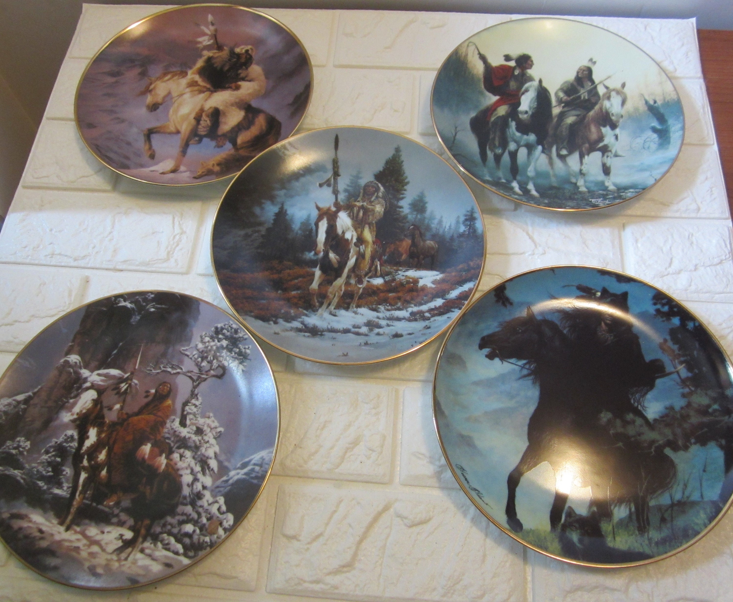 Native American Indian Collector Plates Set of Five - Etsy