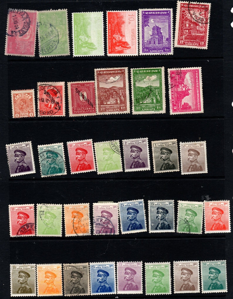 Serbia Stamp Collection - Etsy