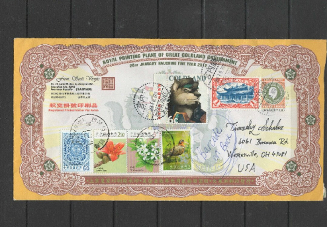 Registered coldland Post Cover With Stamps - Etsy