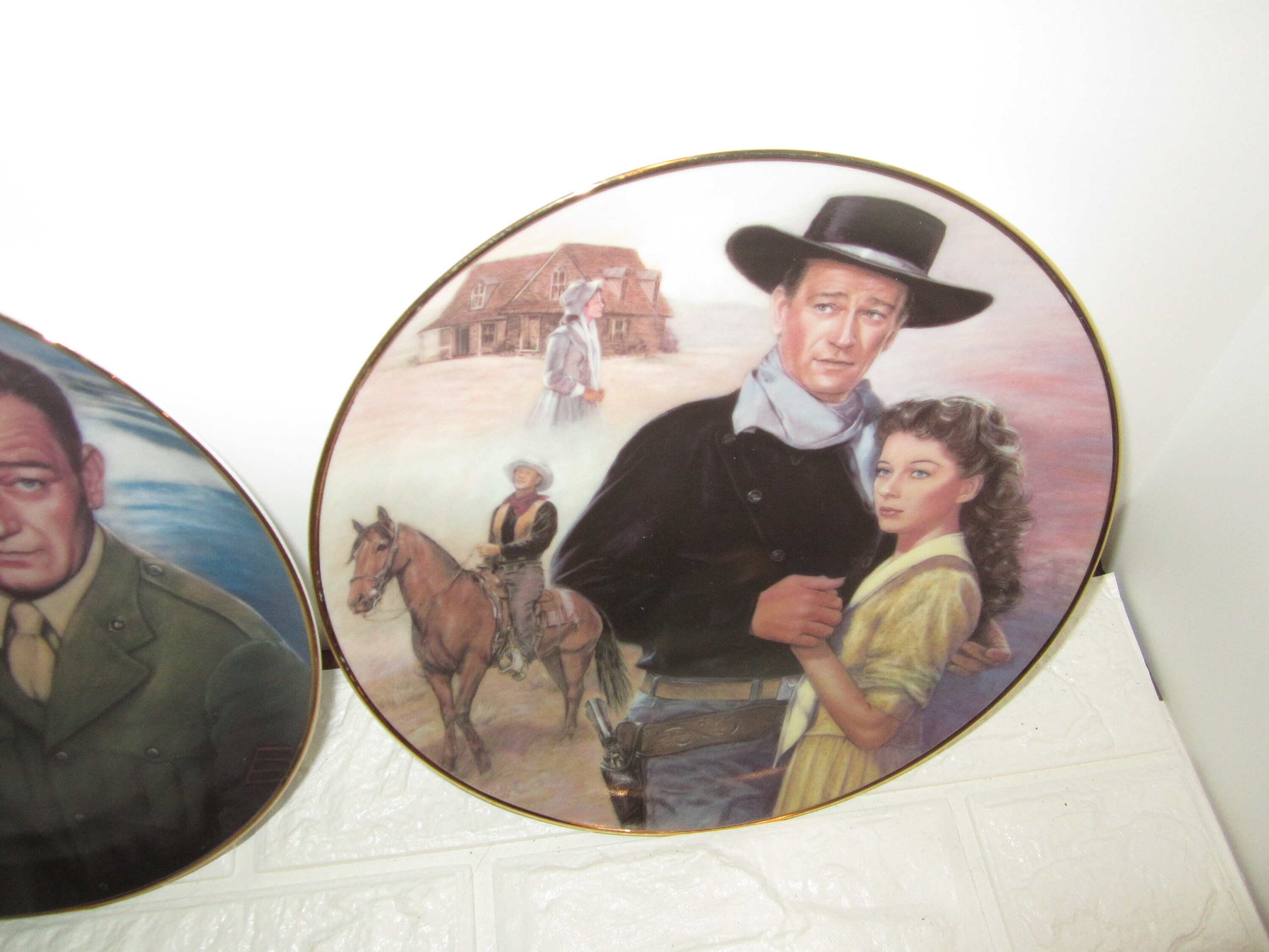 Four Large 10 John Wayne Collector Plates - Etsy