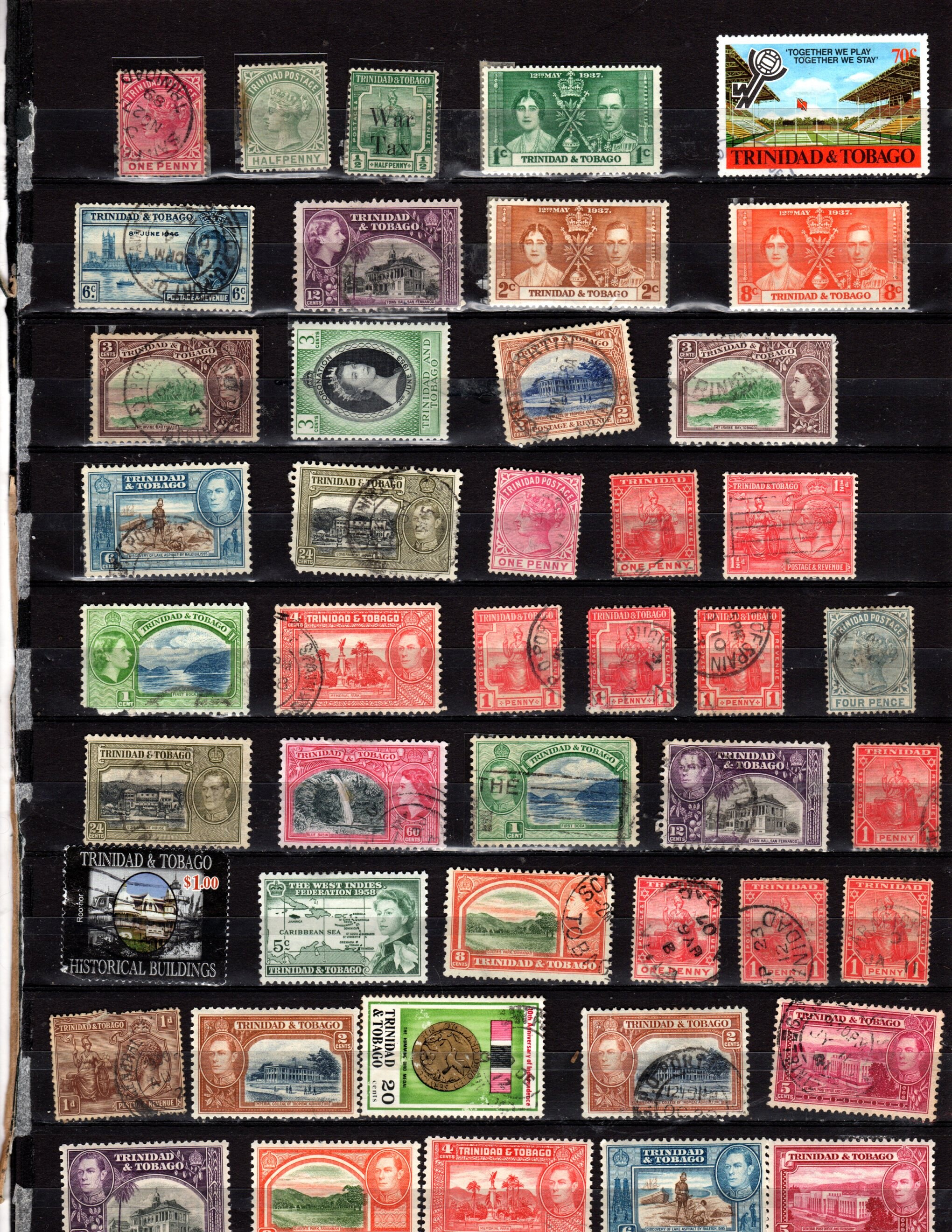 Trinidad and Trinidad and Tobago Stamp Collection - Etsy