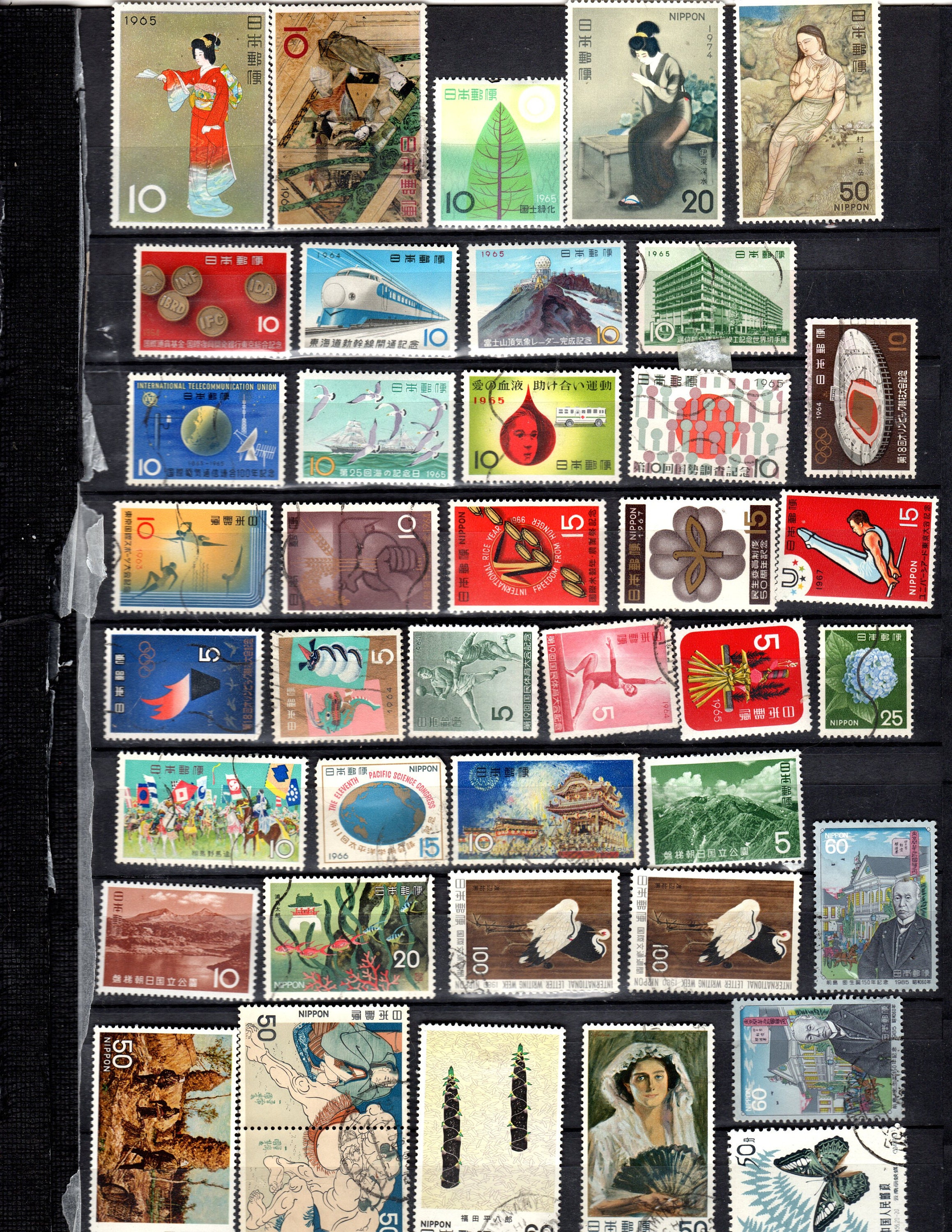 Japan Stamp Collection - Etsy