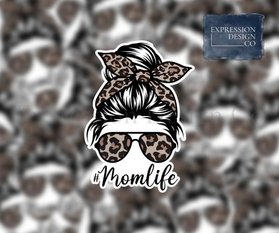 Paper & Party Supplies Stickers, Labels & Tags Paper Messy Bun decal ...