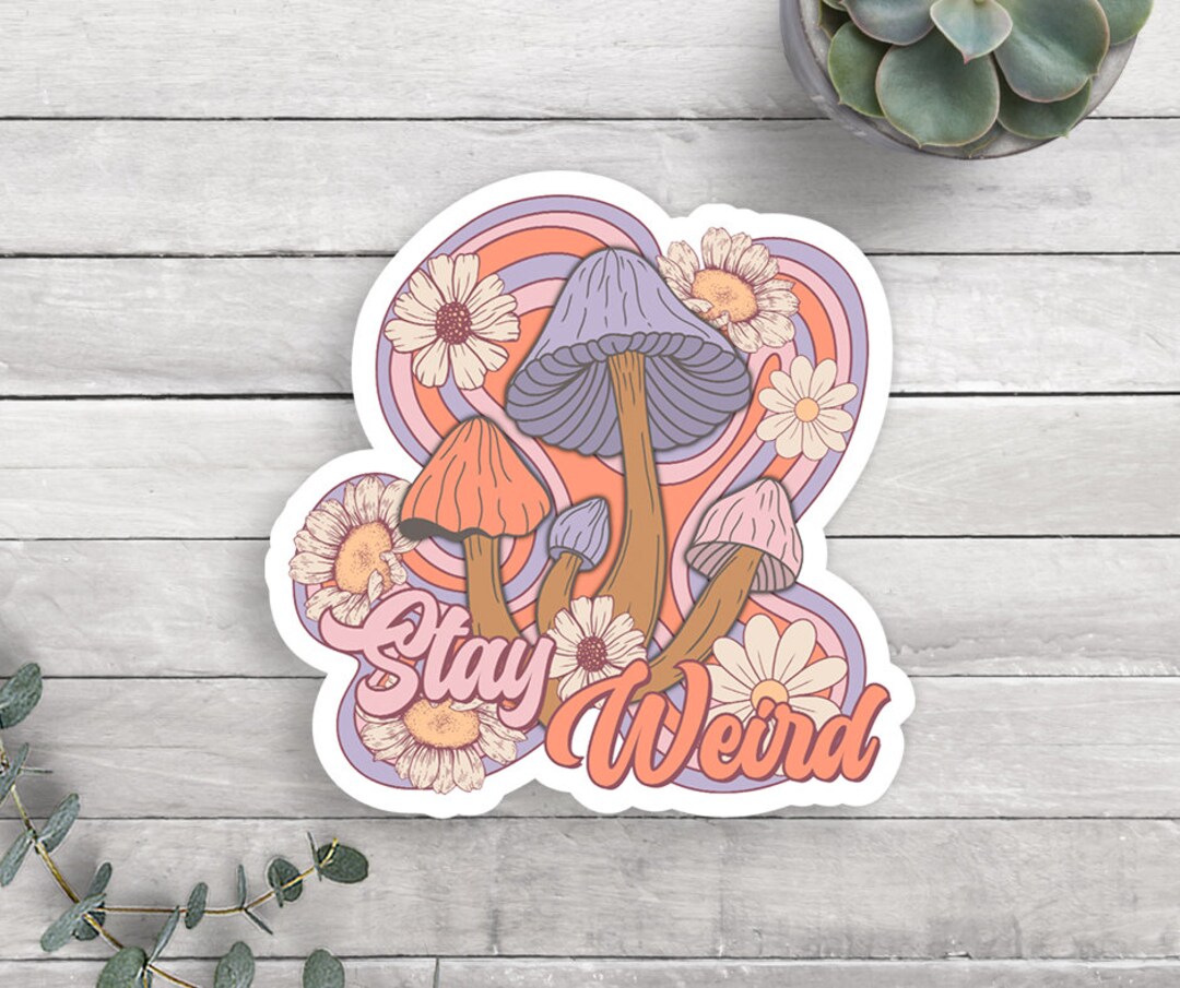 Stay Weird Vinyl Sticker, Water Bottle Sticker, Laptop Sticker, Vinyl ...