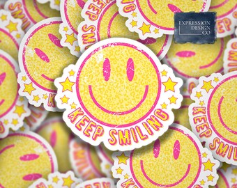 Keep Smiling Sticker - Etsy