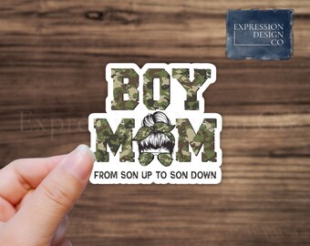 Boy Mom Water Bottle Sticker - Etsy