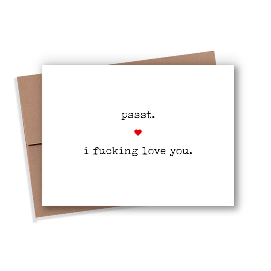 I Love You Card, Love Card, Valentine's Day Card, Card for Boyfriend ...