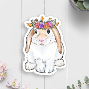 Bunny Vinyl Sticker, Farm Animals Vinyl Sticker, Water Bottle Decal ...