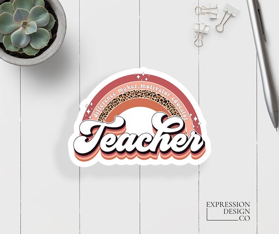 Teacher Sticker Difference Maker Motivator Educator - Etsy