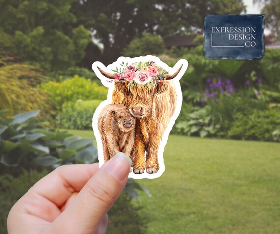 Cow & Calf Vinyl Sticker Farm Sticker Farm Decal Die Cut | Etsy