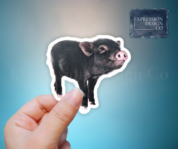 Pig Vinyl Sticker Pig Sticker Farm Decal Die Cut Sticker | Etsy
