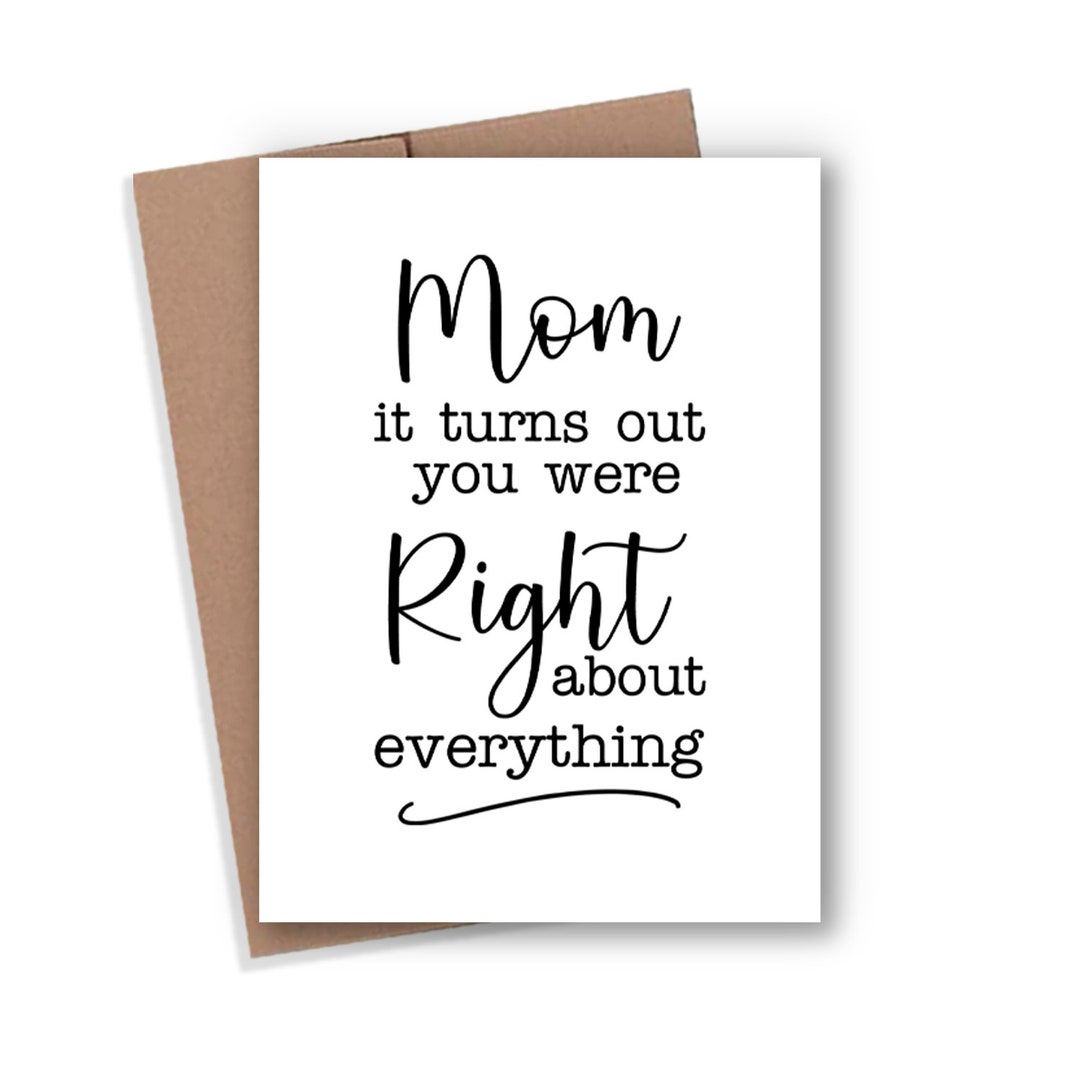 Mother Card, Mother's Day Card, Card for Mom, Gift for Mom, Mothers Day ...