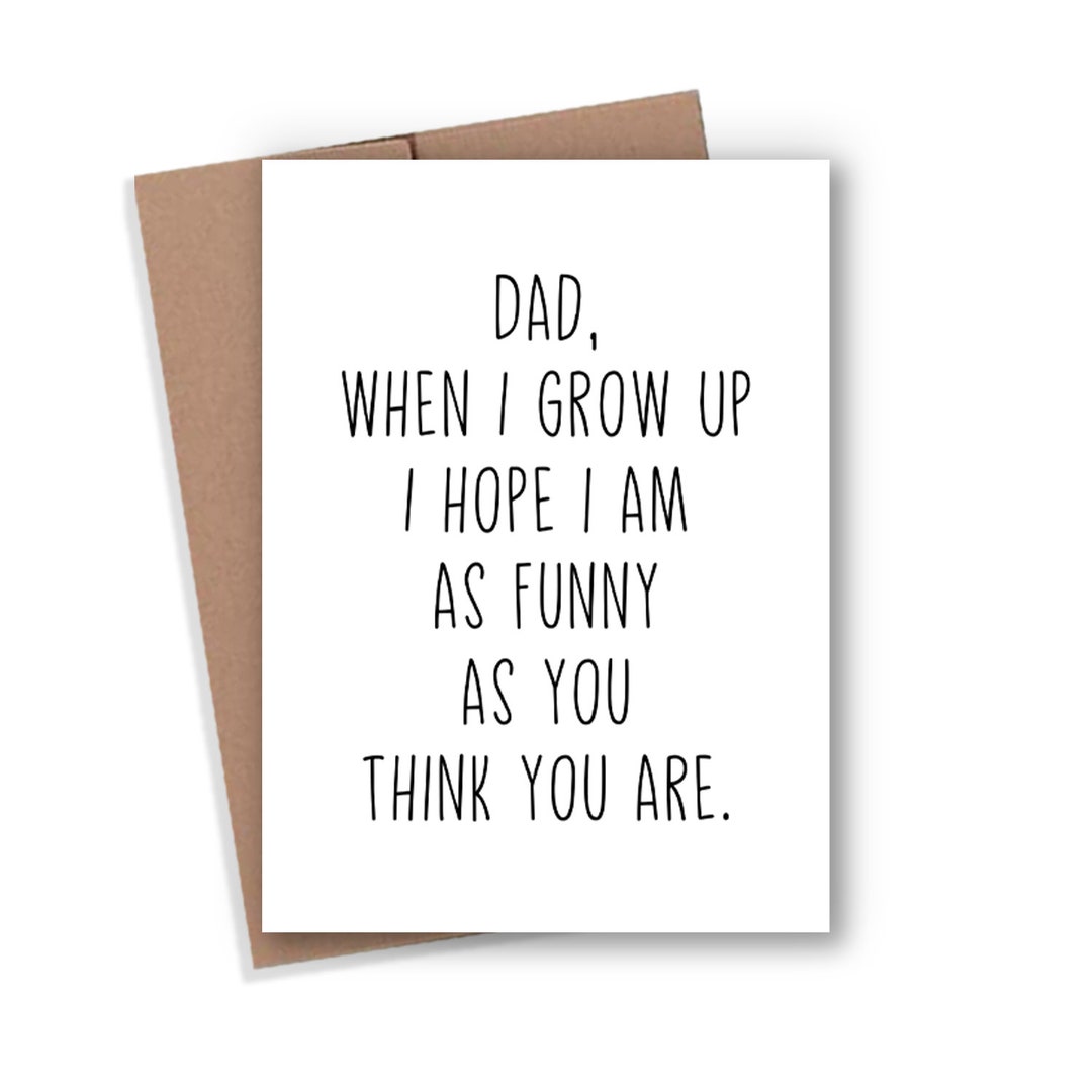 Funny Dad Card, Father's Day Card, Card for Dad, Gift for Dad, Fathers ...
