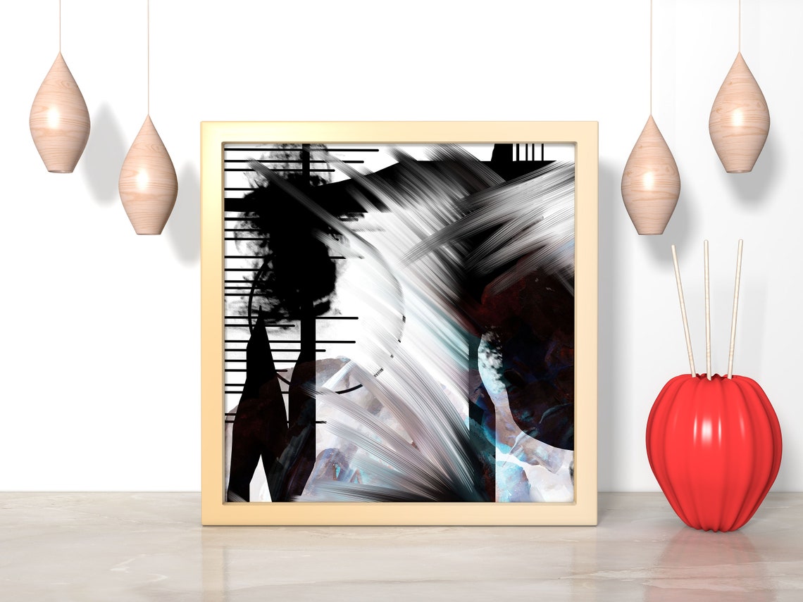 Abstract art print Trendy wall art Abstract digital download | Etsy