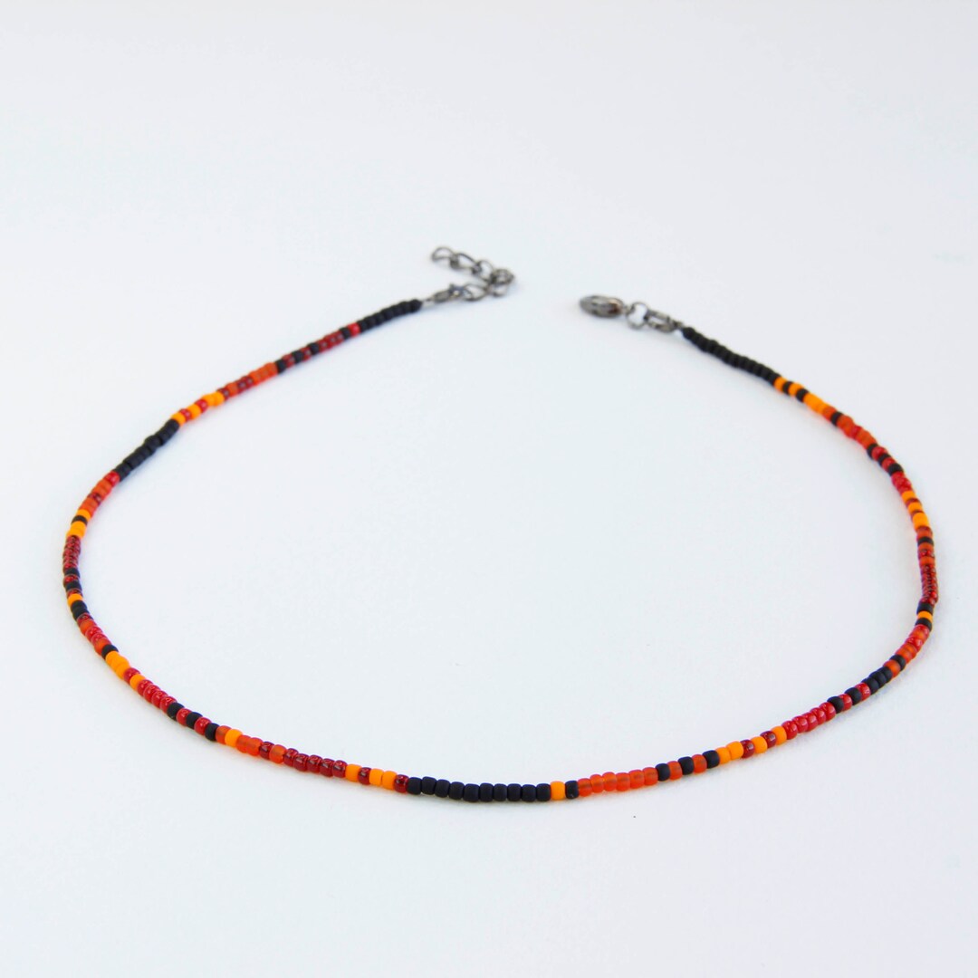 Seed Bead Choker Native,multi Color Choker Indigenous Necklace - Etsy