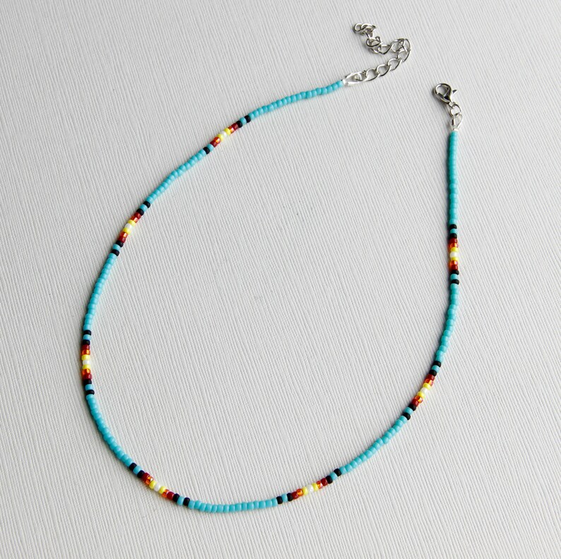 Turquoise Seed Bead Choker Native American Style Layered - Etsy