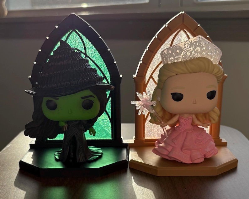Glinda and Elphaba Wicked Funko Pop! Stained Glass Castle Window ...