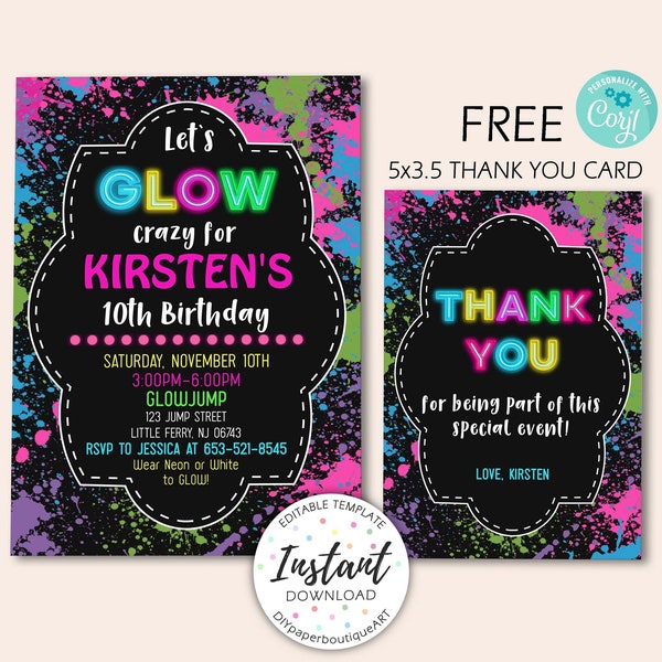 Neon Birthday Party - Etsy