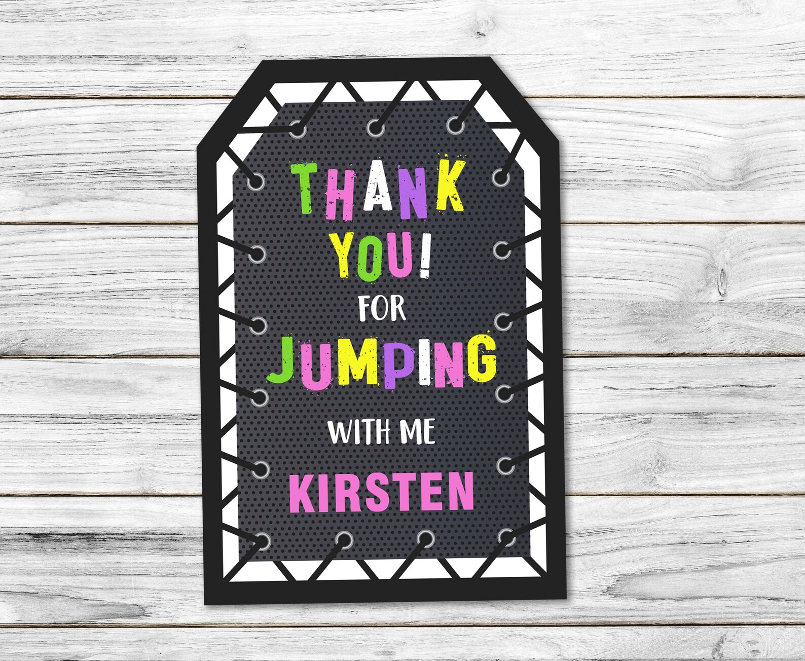 Jump Favor Tags Jump Trampoline Favor Tags Bounce House - Etsy