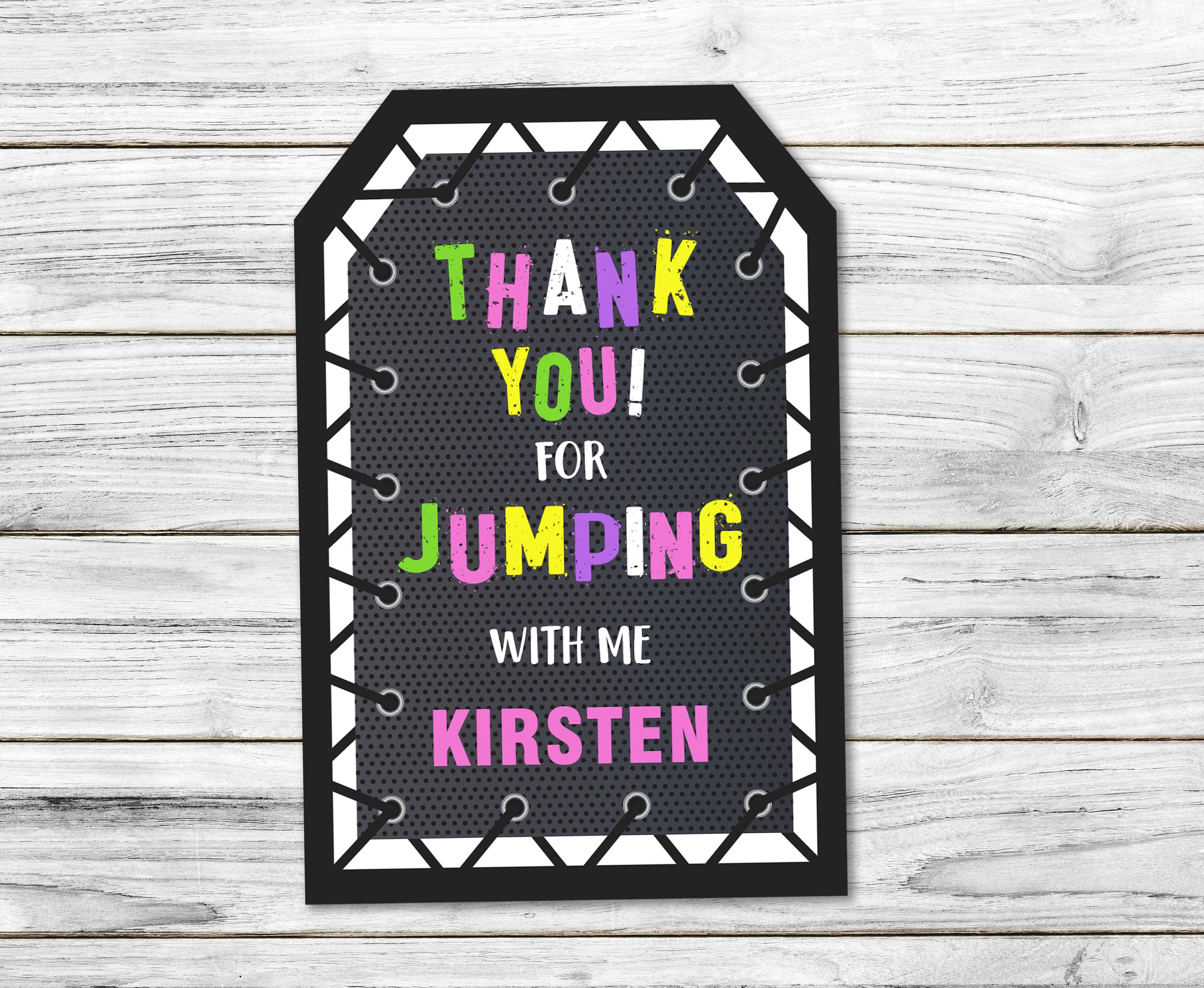 Jump Favor Tags Jump Trampoline Favor Tags Bounce House - Etsy