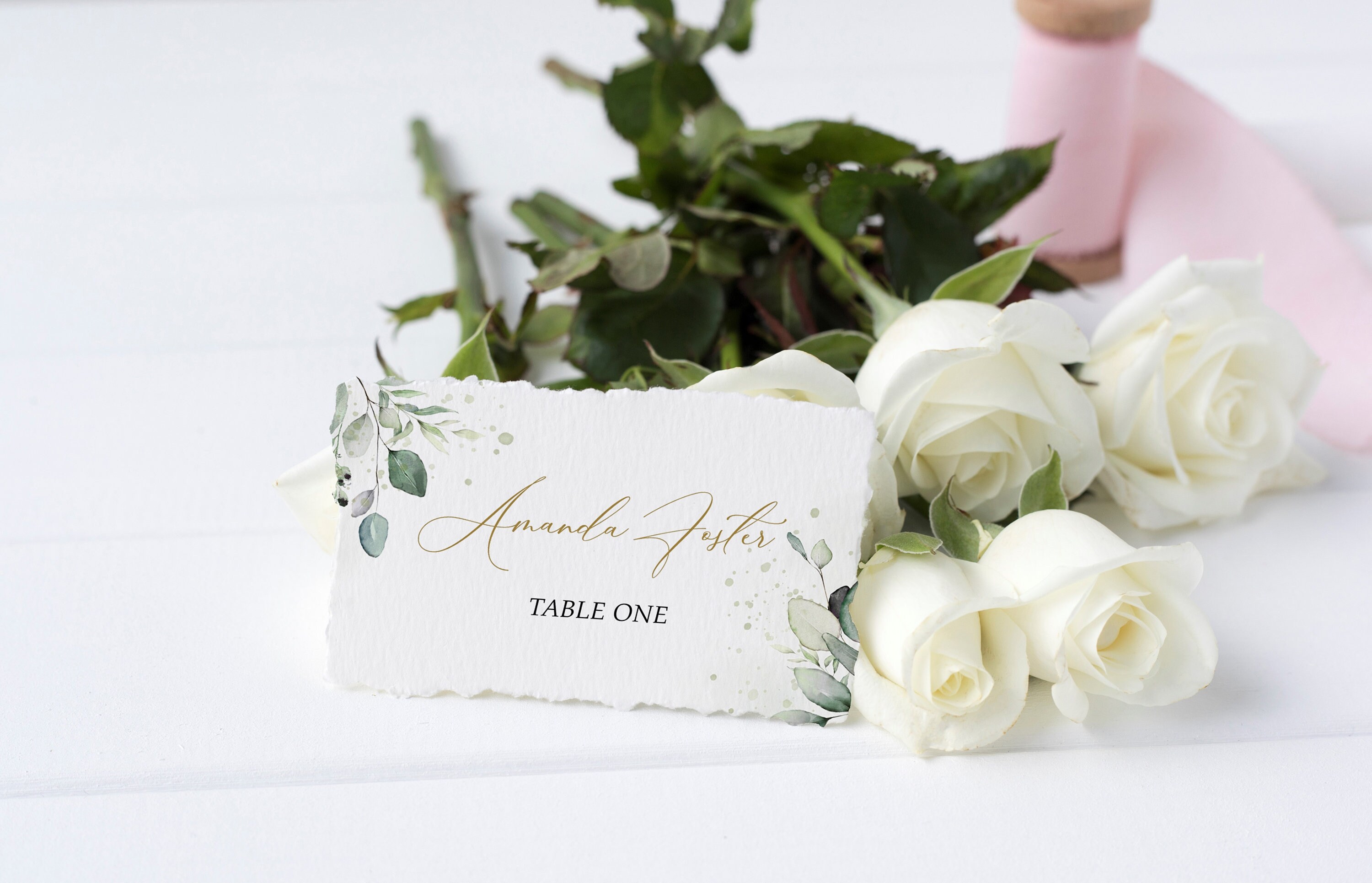 Editable Place Card Table Place Card Greenery Card Table - Etsy