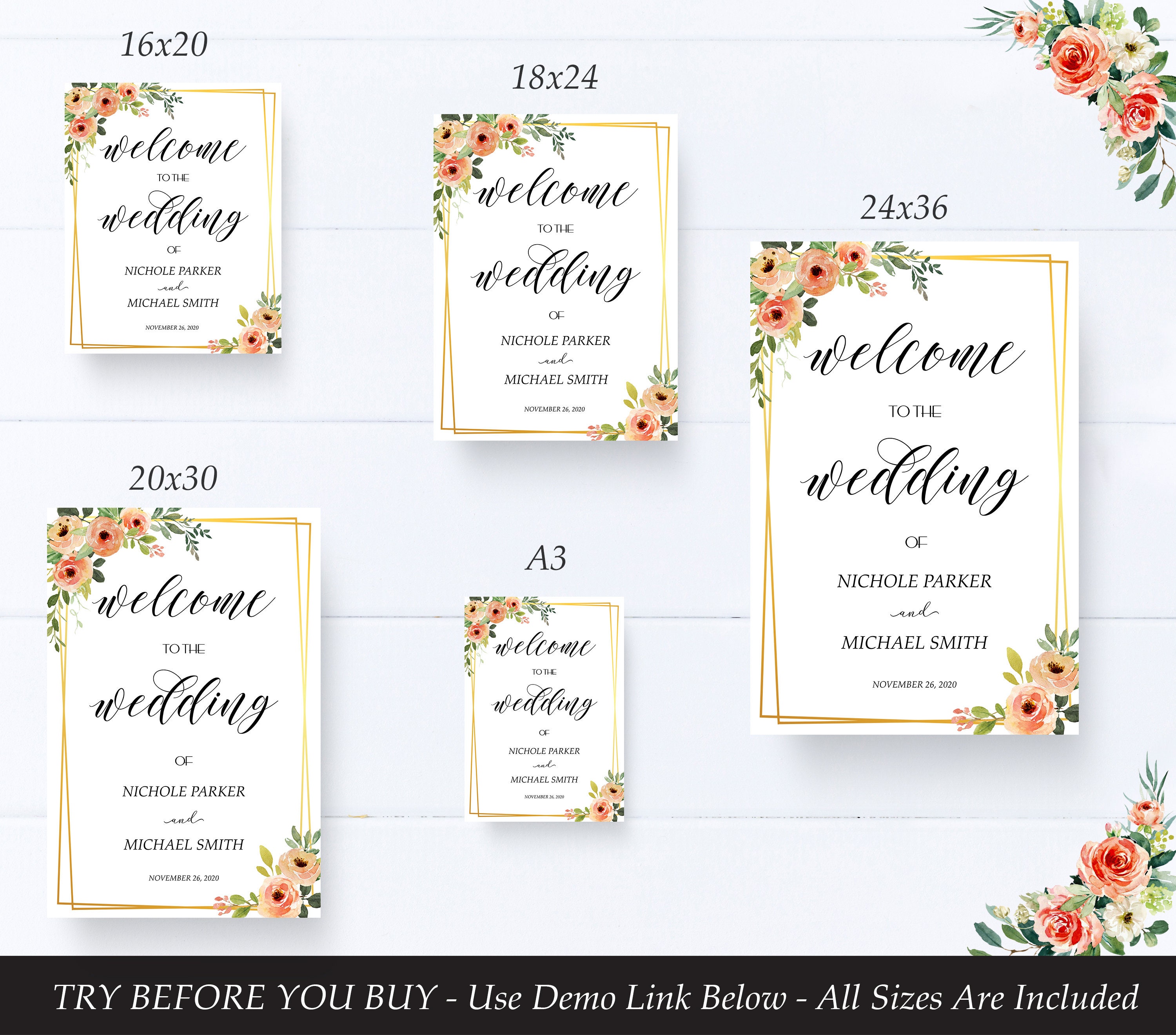 Wedding Welcome Poster Welcome Sign Porch Welcome Sign - Etsy