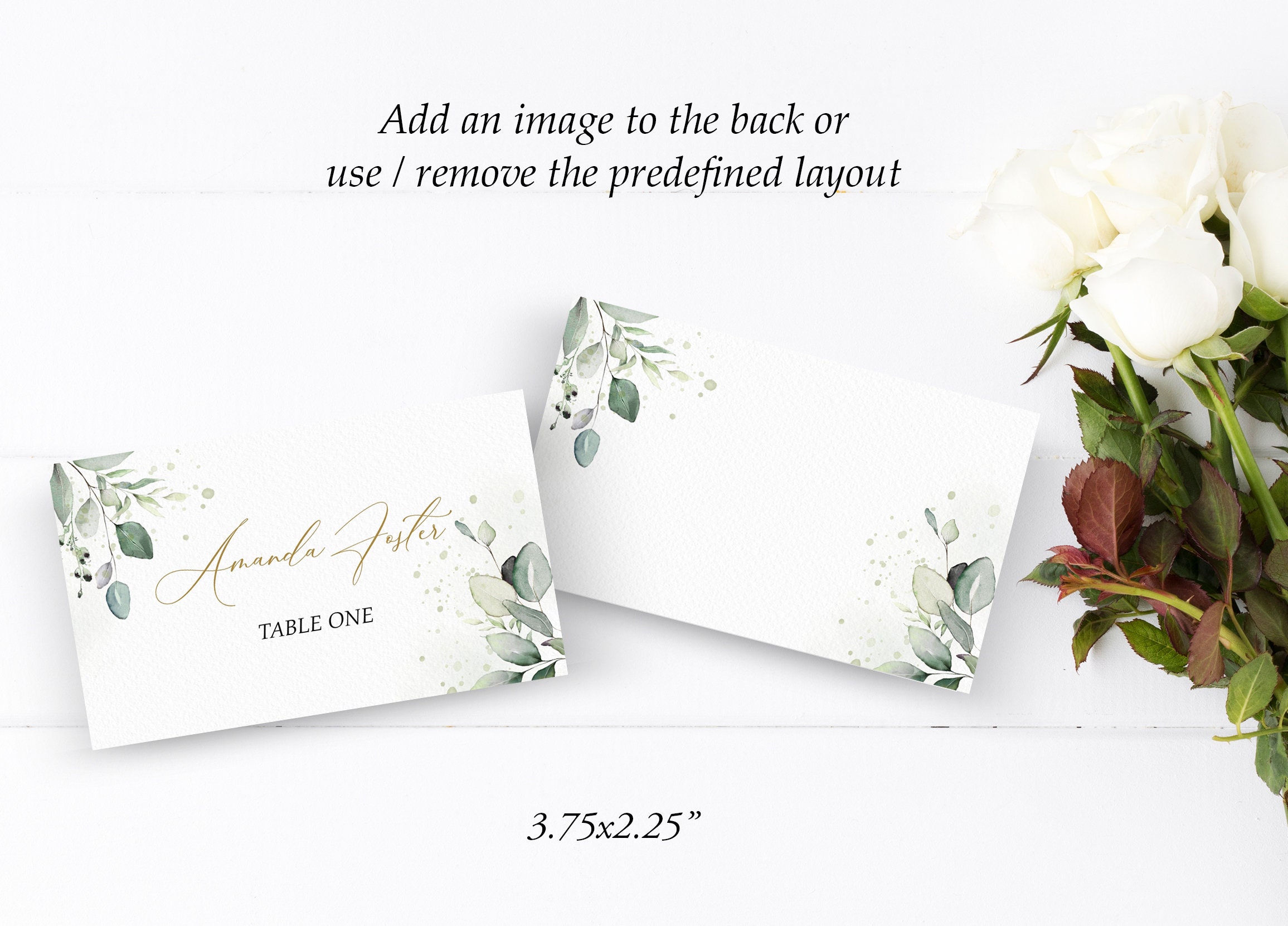 Editable Place Card Table Place Card Greenery Card Table - Etsy