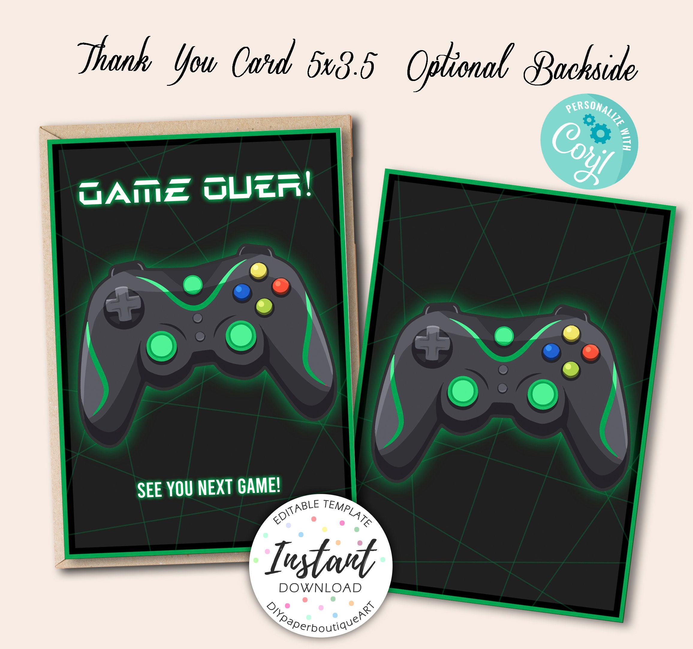 Video Game Invitation Video Game Party Birthday Invitation - Etsy