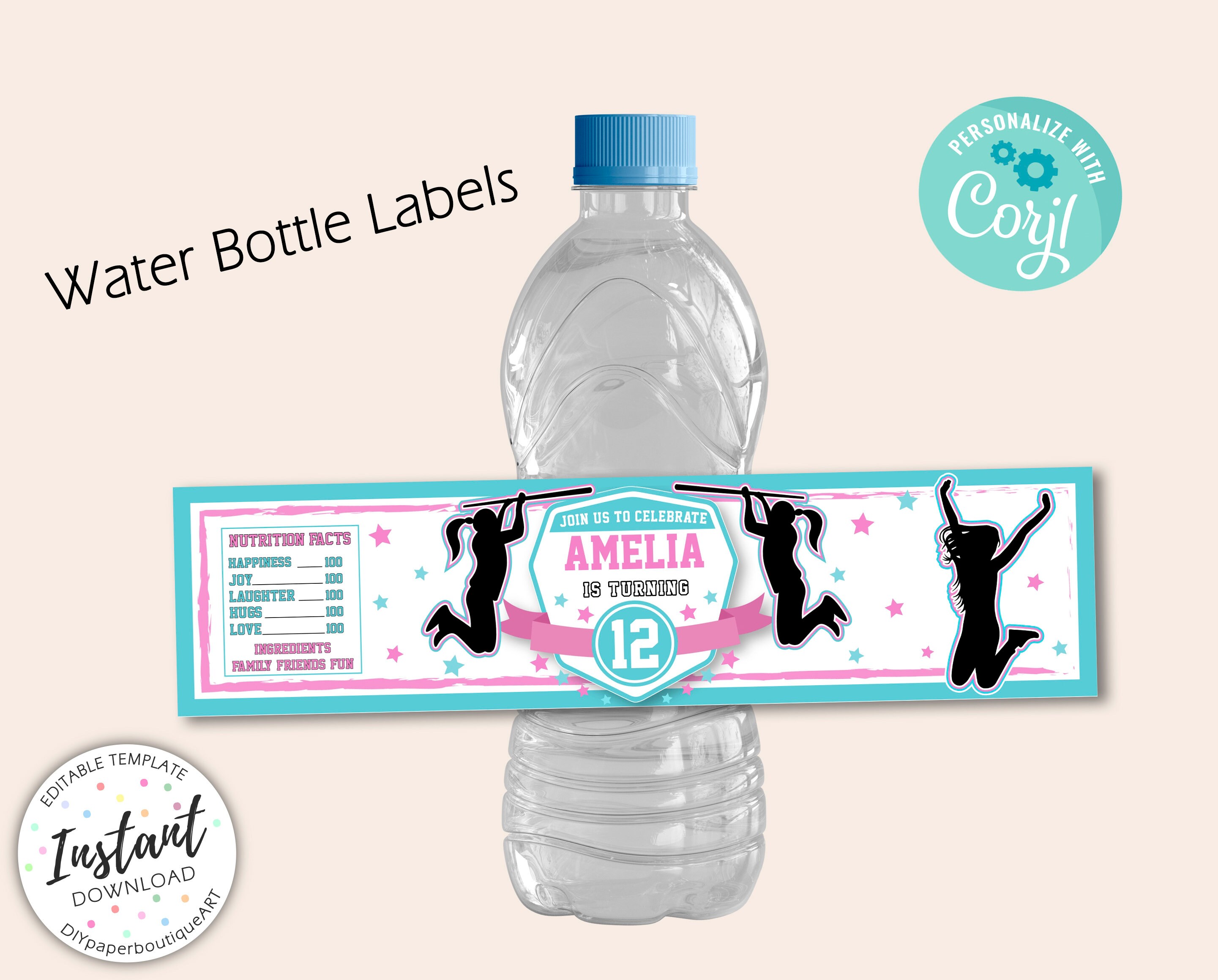 American Ninja Warrior Bottle Label Design / Ninja Warrior Labels ...