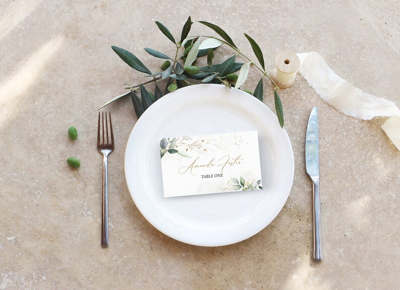Editable Place Card Table Place Card Greenery Card Table - Etsy