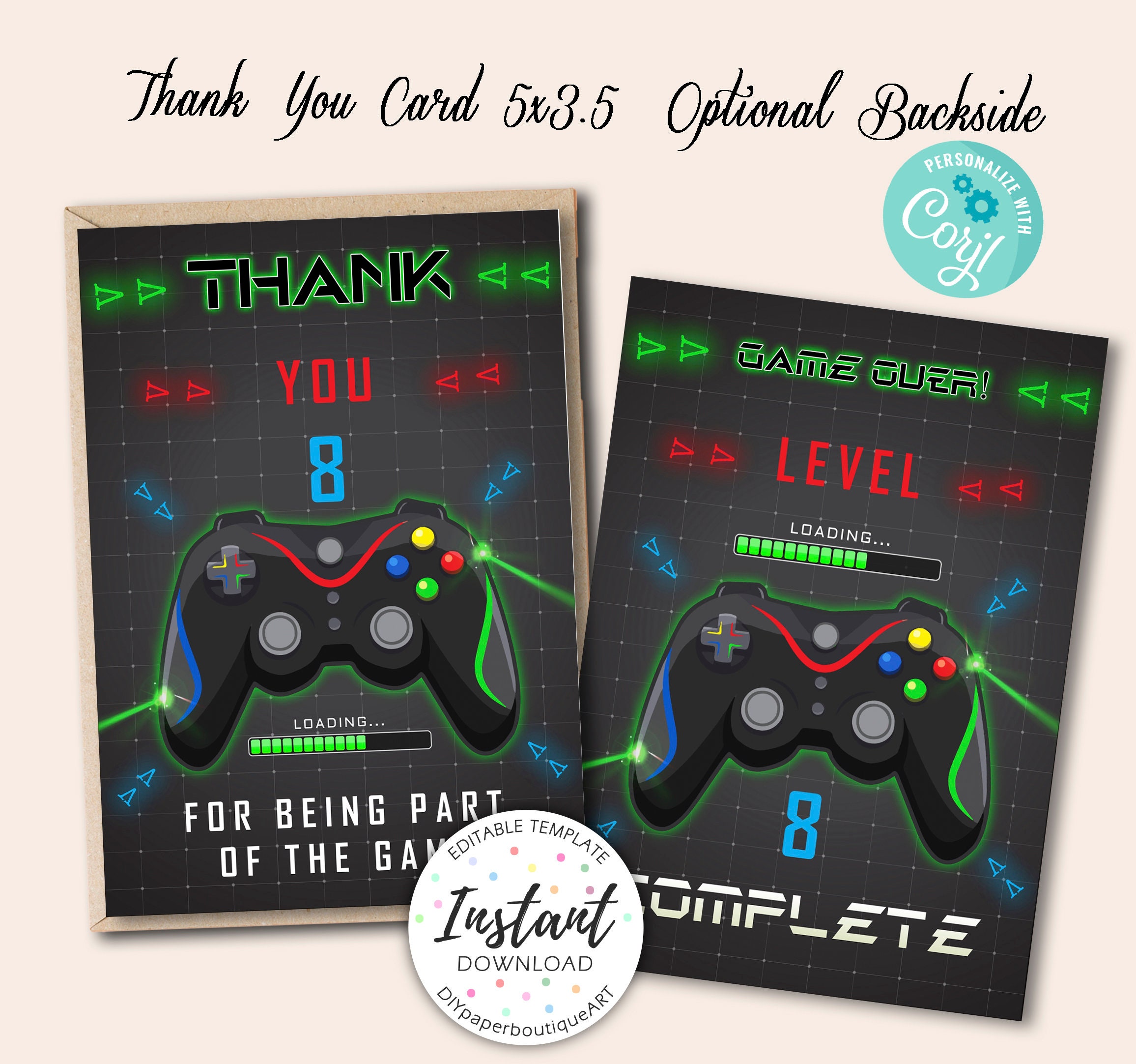 Video Game Invitation Video Game Party Birthday Invitation - Etsy