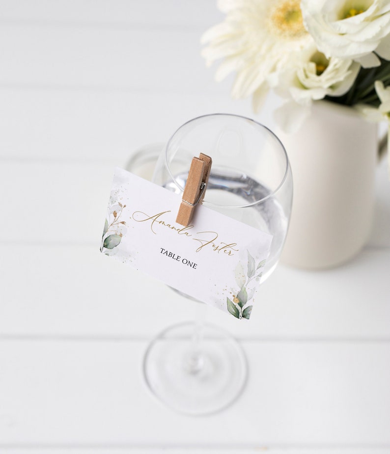 Editable Place Card Table Place Card Greenery Card Table - Etsy