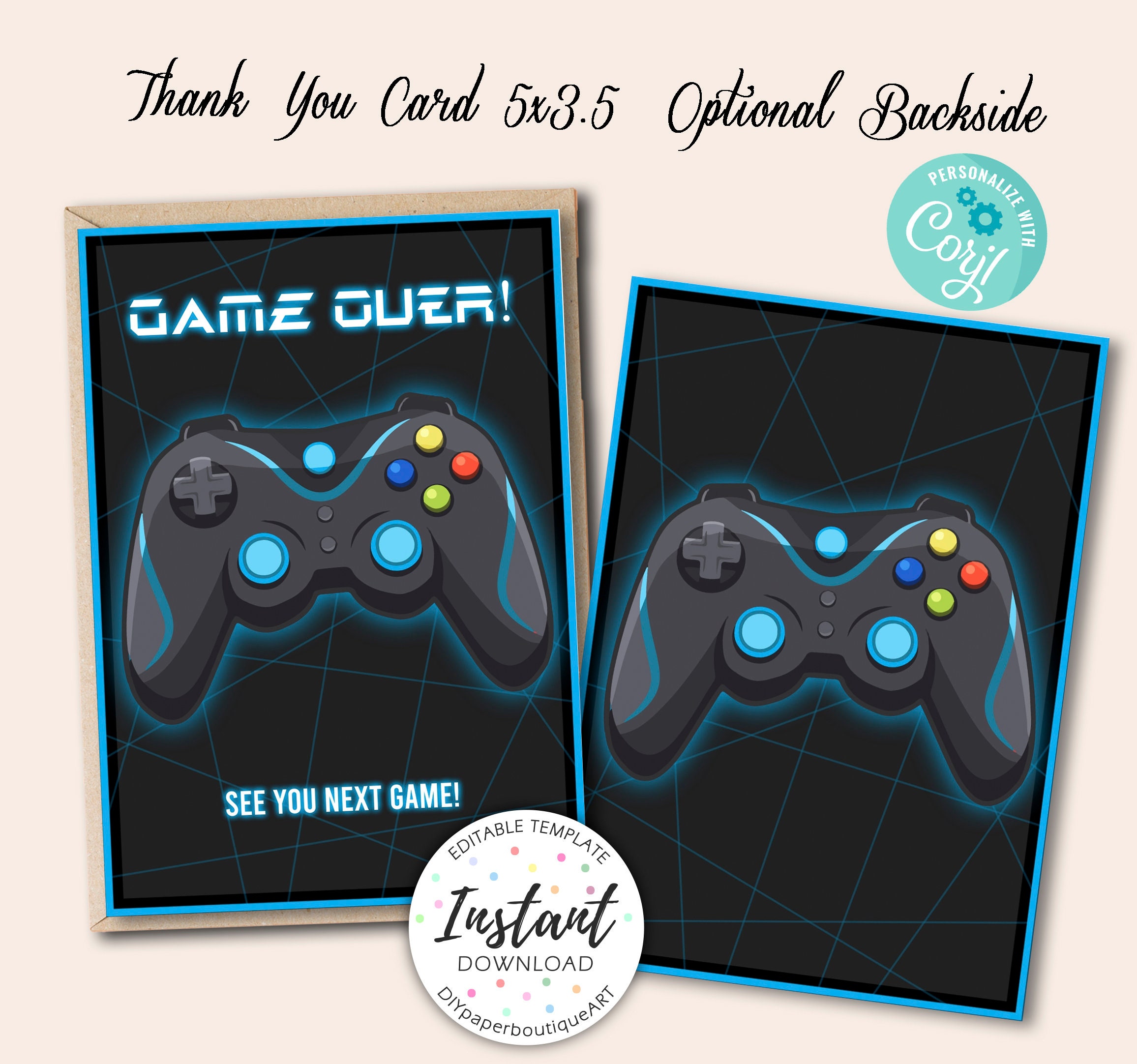 Video Game Invitation Video Game Party Birthday Invitation - Etsy