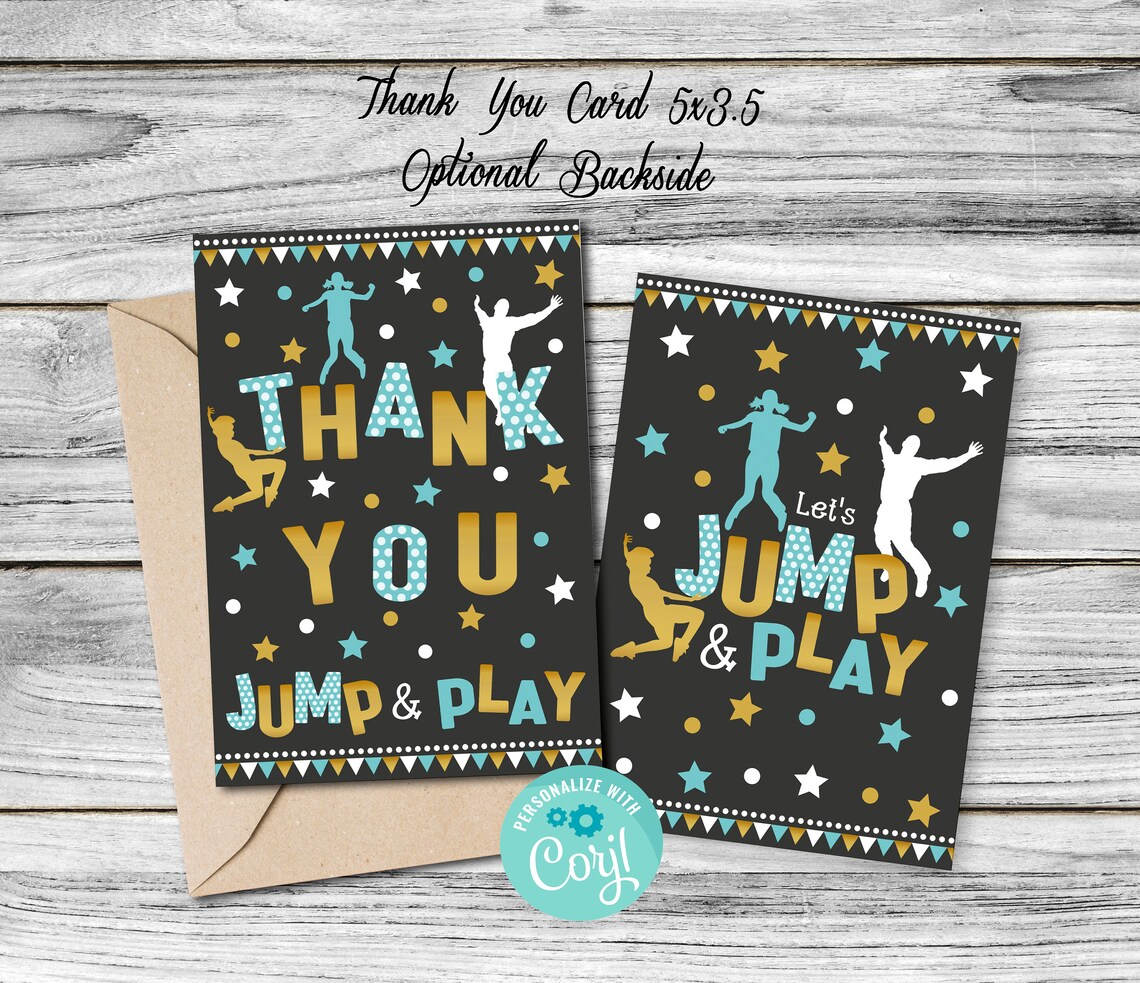 Jump Birthday Invitation-trampoline Party Invitation Bounce | Etsy