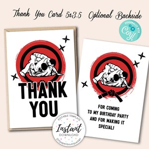 Ninja Birthday Invitation, Jiu-jitsu Invitation, Martial Arts Invite ...