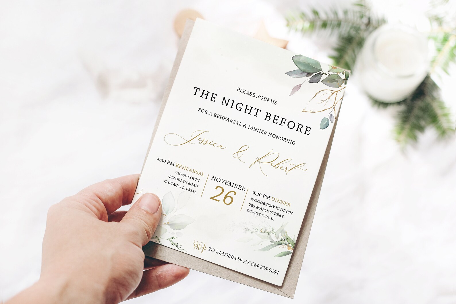 Rehearsal Dinner Invitation the Night Before Invitation | Etsy