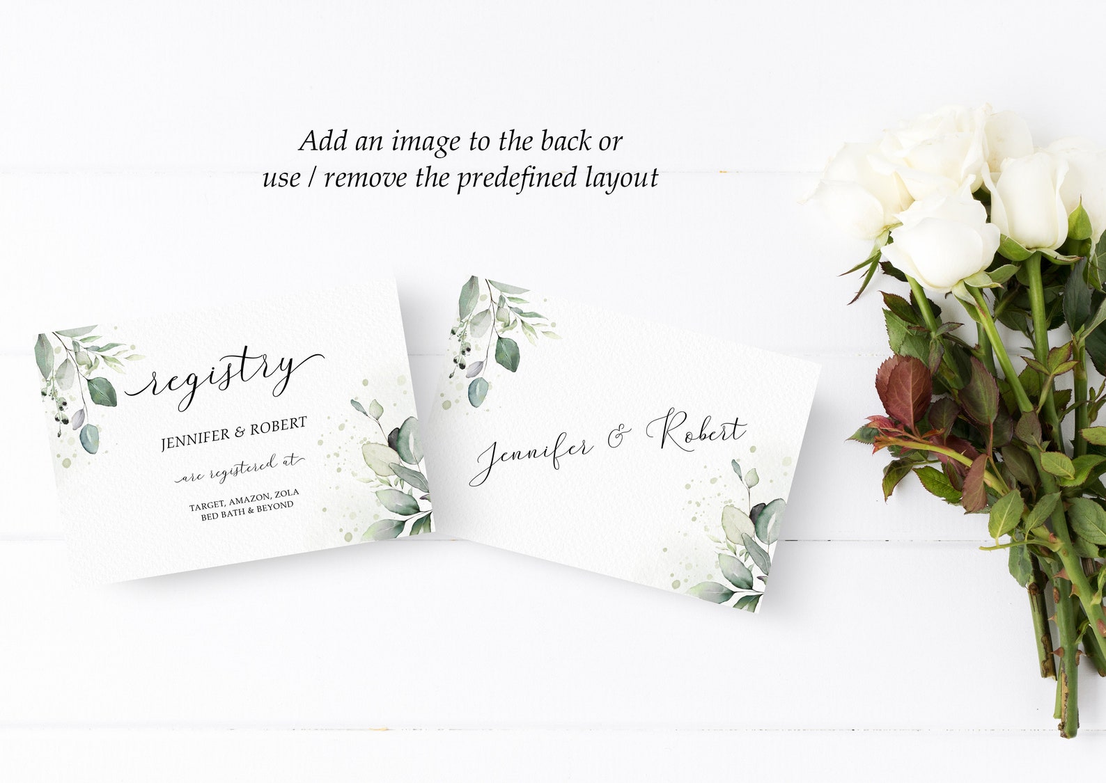 Wedding Registry Card Template Registry Card Greenery - Etsy