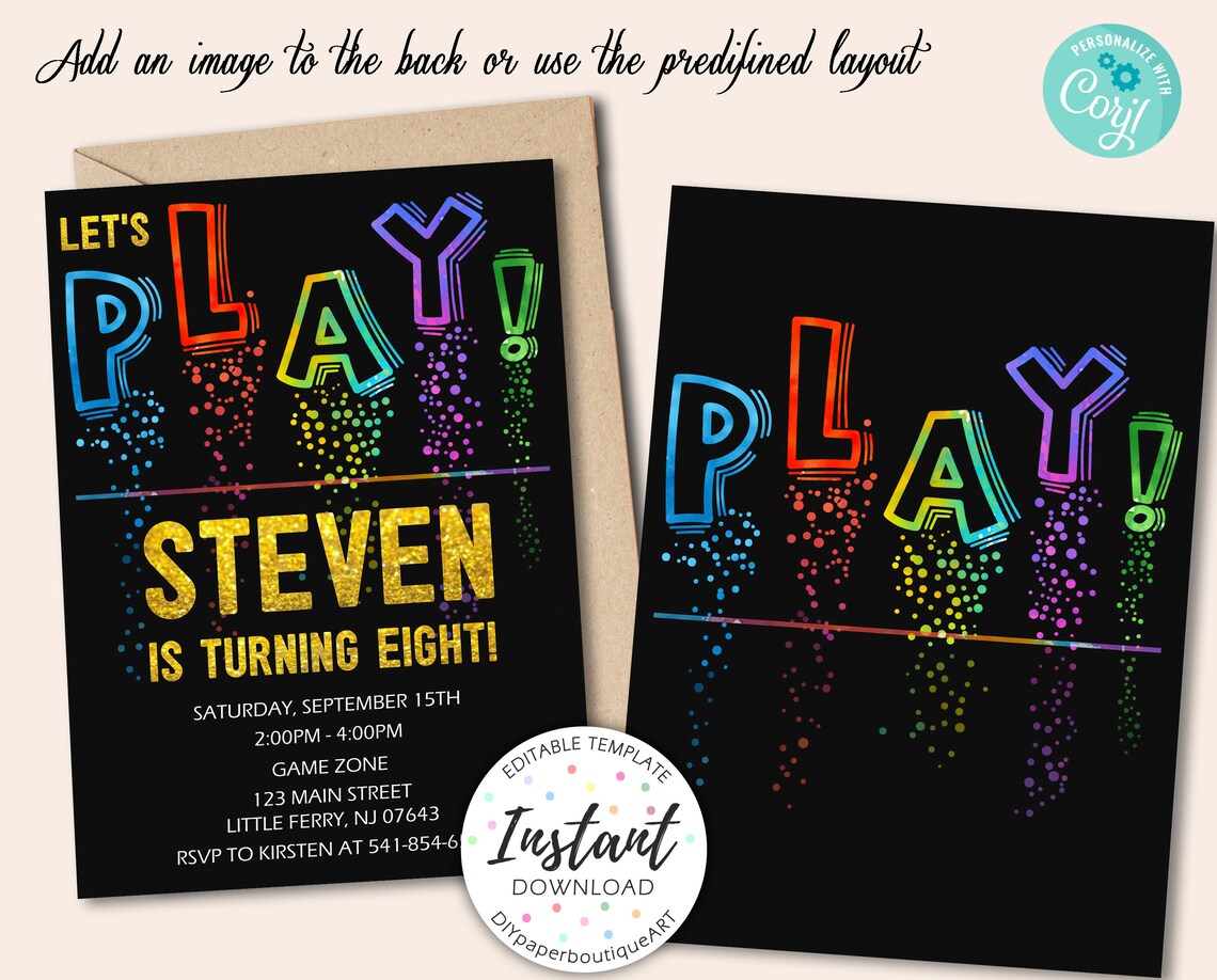 Playground Birthday Party Invitation Playground Invitation - Etsy