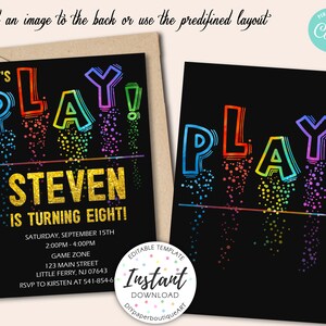Playground Birthday Party Invitation, Playground Invitation, Boys ...