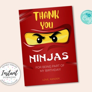 Ninja Go Birthday Invitation, Karate Birthday, Ninja Party Invite ...