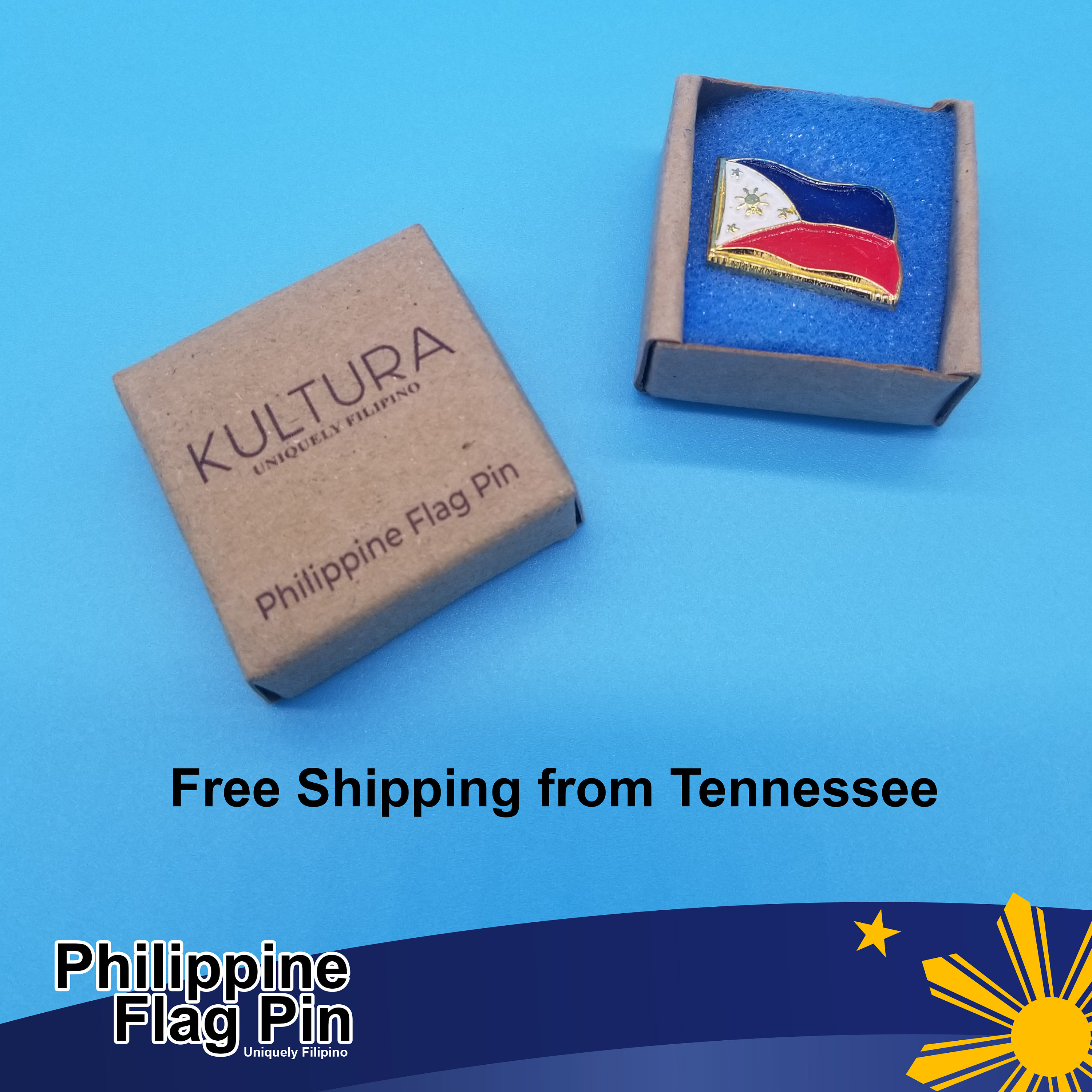 Philippine Flag Pin - Etsy