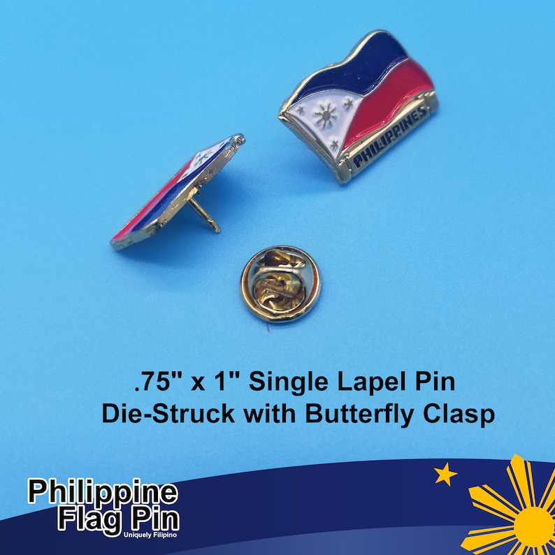 Philippine Flag Pin - Etsy