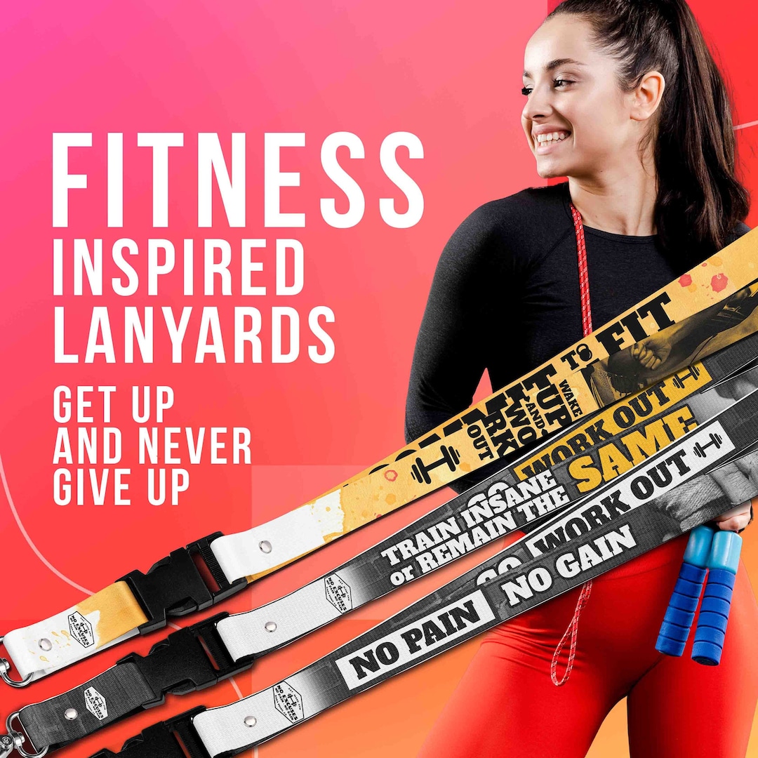 Fitness and Gym Motivation Lanyards - Etsy