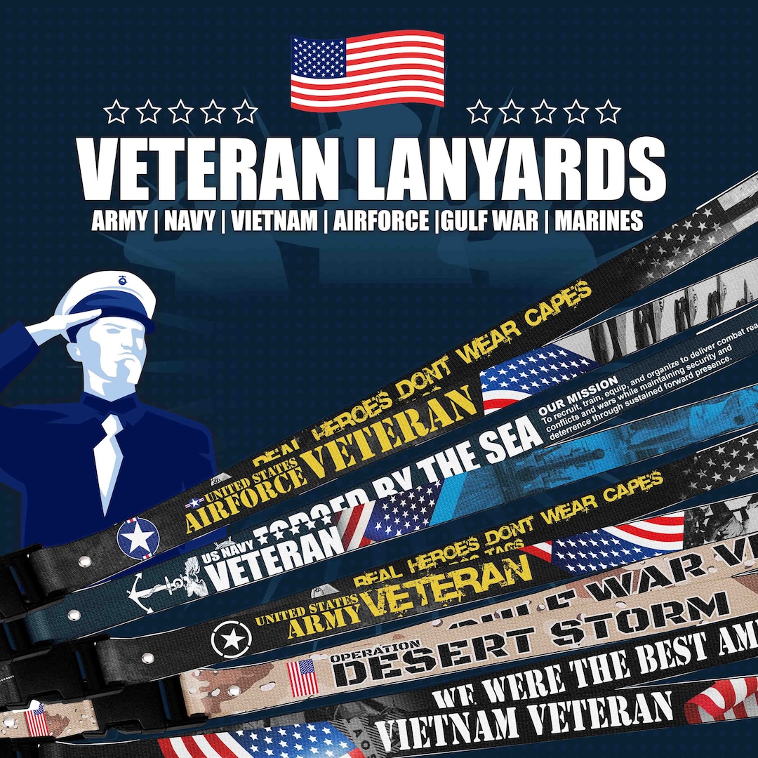 Veterans Lanyards | Air Force | Navy | Army | Vietnam | USMC | Gulf War ...
