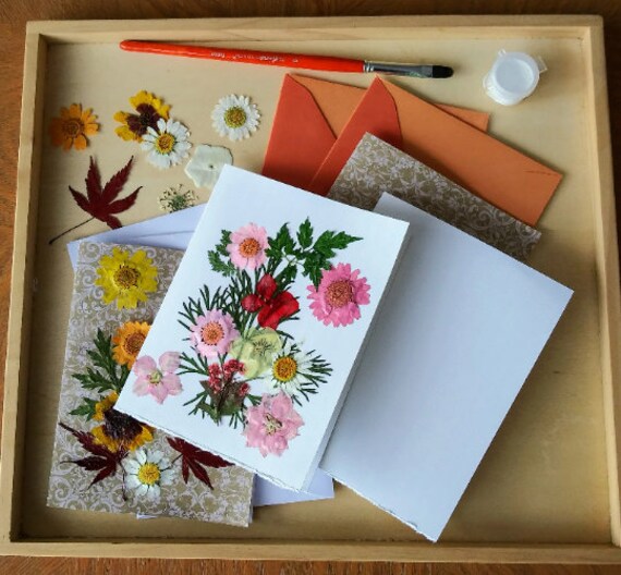 Pressed Flower Greeting Card Kit - Etsy