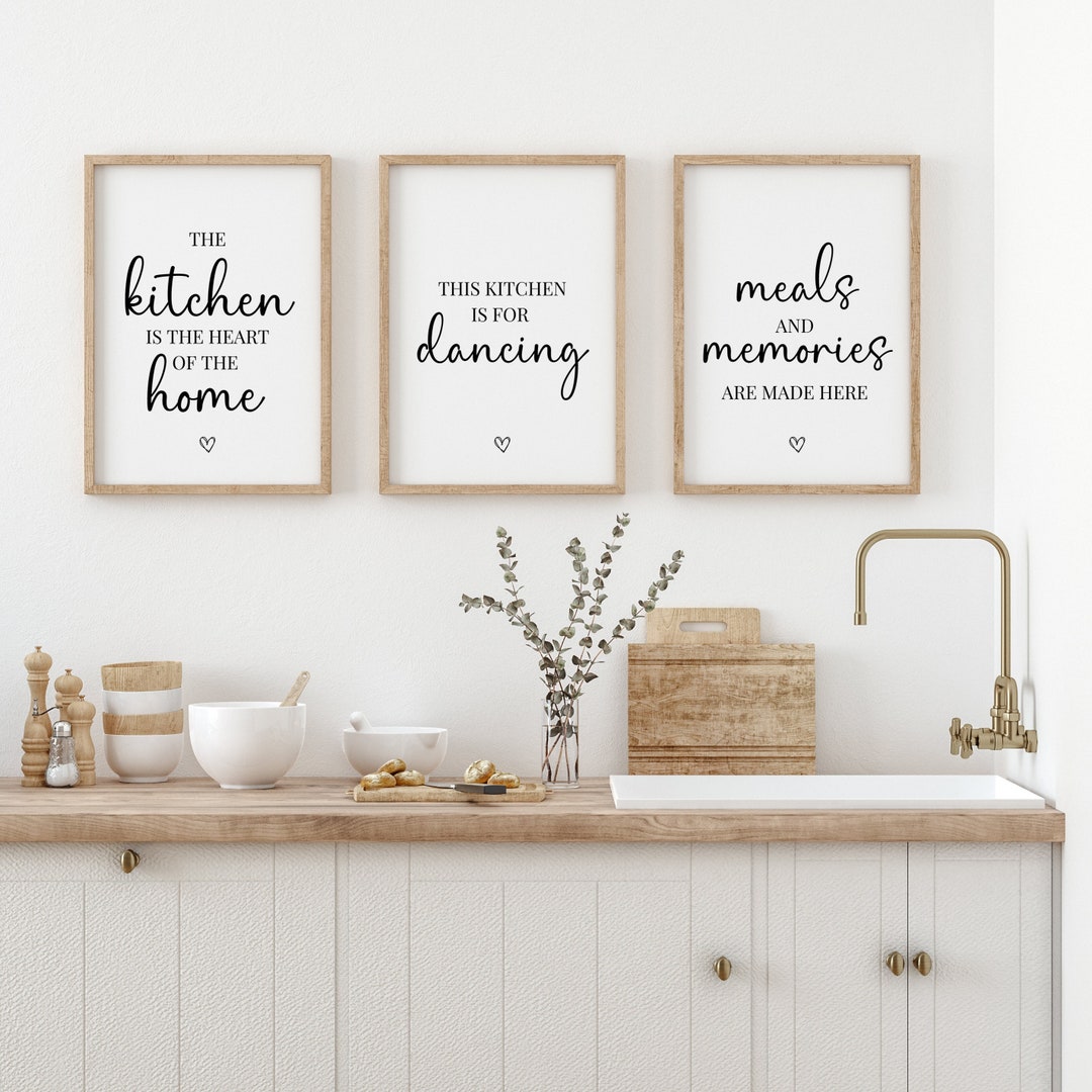 Set of 3 Kitchen Prints, Kitchen Print, Kitchen Decor, Set of 3 Art ...