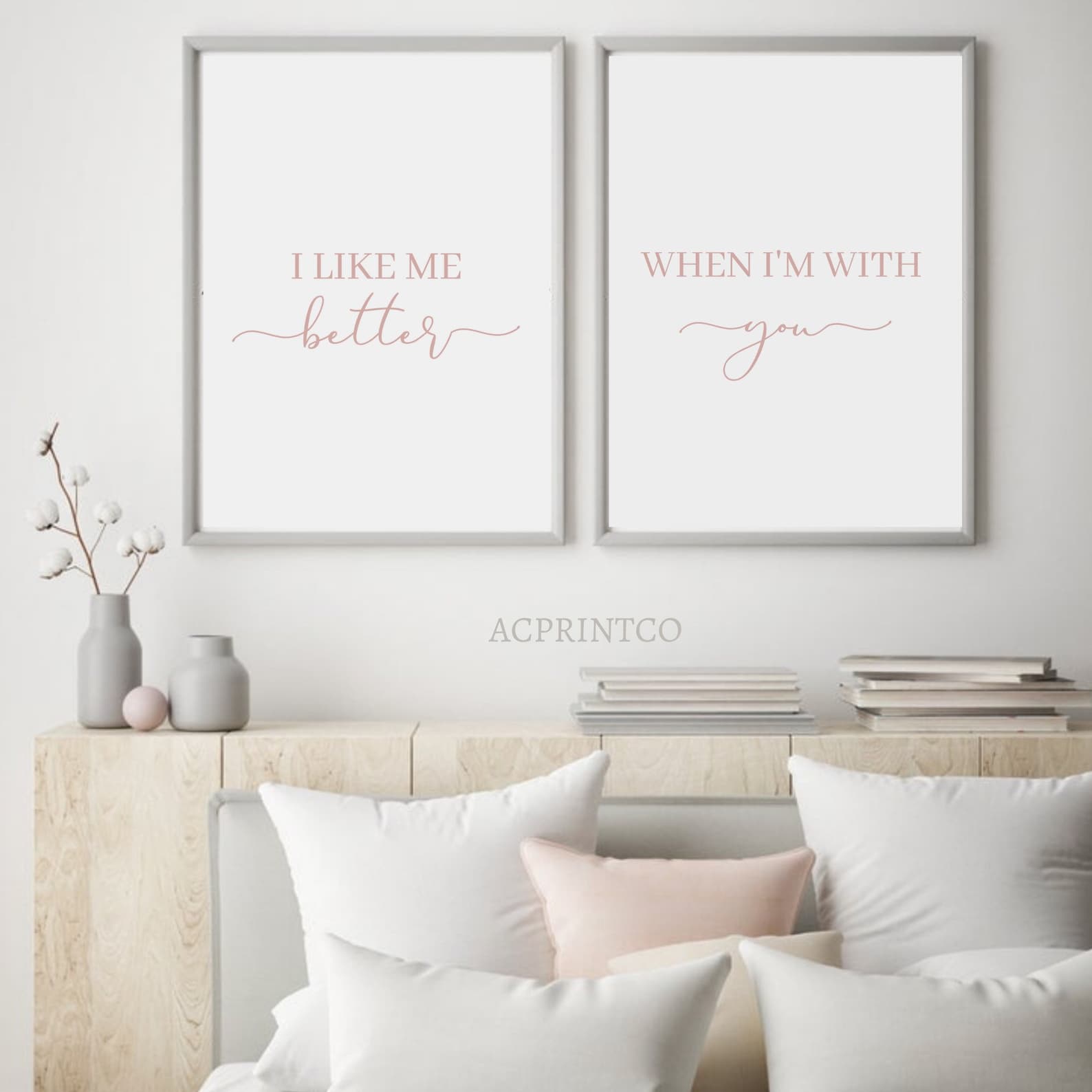 I Like Me Better When Im With You Set of 2 Prints Couple | Etsy