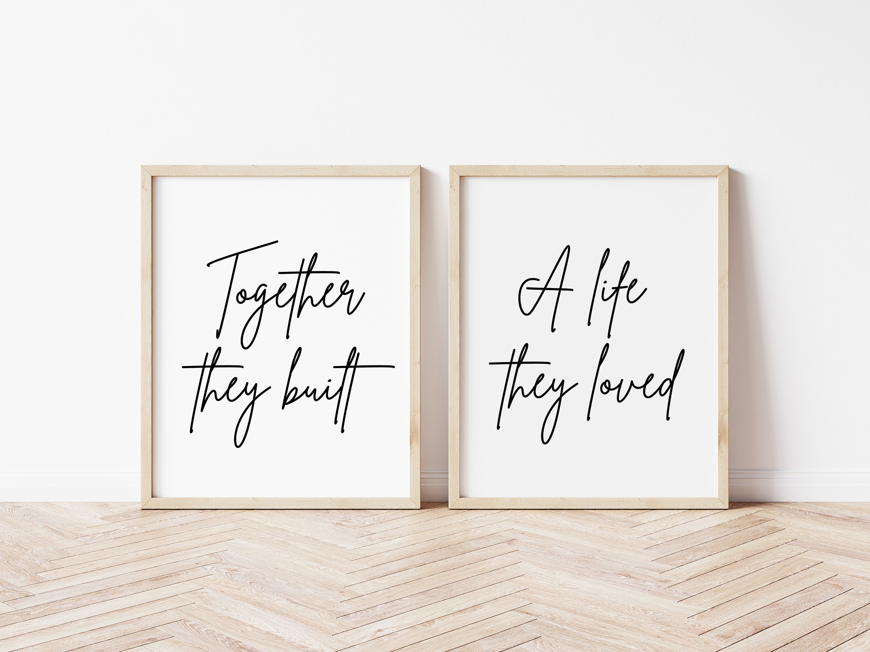 Together They Built A Life They Loved Set of 2 Prints Couple - Etsy